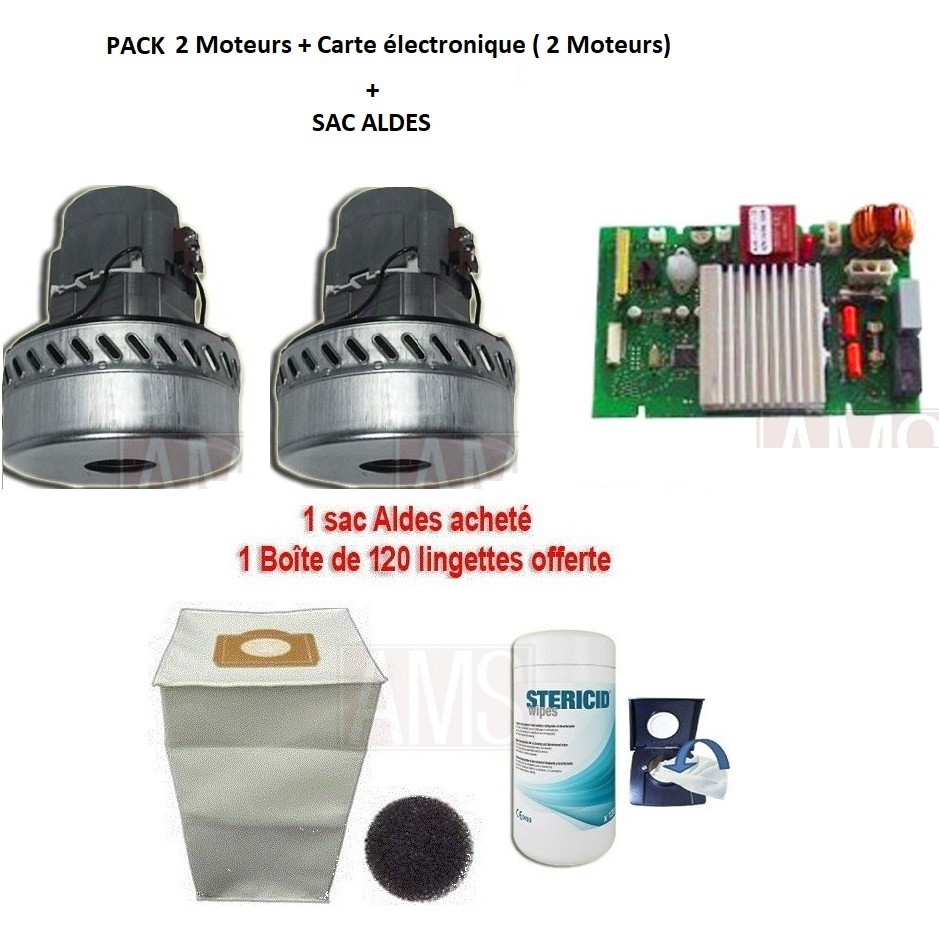 Moteur 11171626 Aldes - ALDES MOTEUR BY PASS 4S - ALDES 1400w+Carte ...